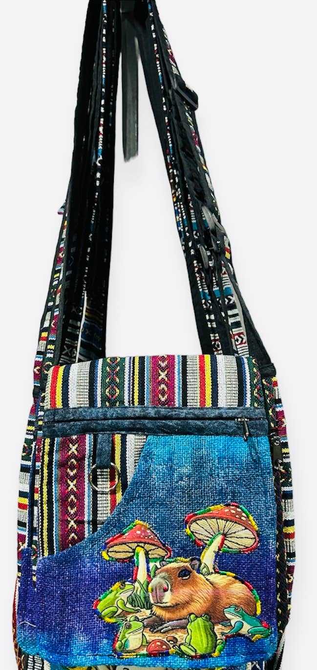 Hemp Tie Dye Capybara Mini Side Bag – Sacred Crystals